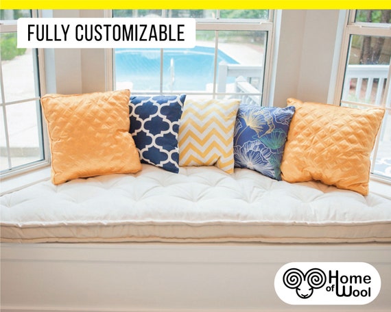 Tufted Wool Bay Window Trapezoid Cushion / Made to Order From - Etsy