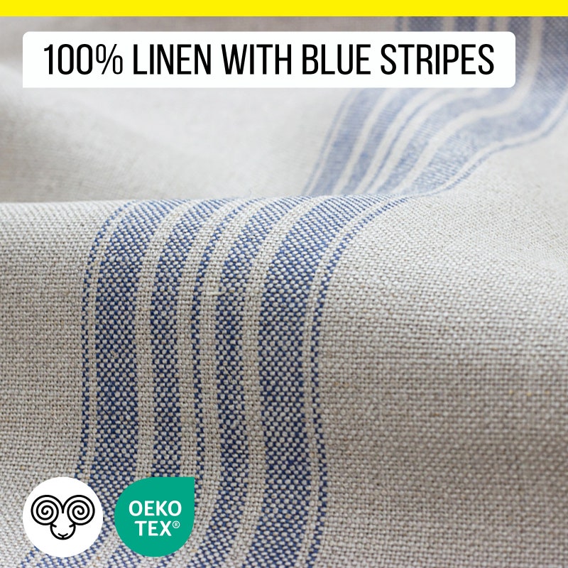 Blue Grain Sack Fabric - Etsy