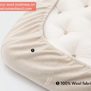 All-natural Fitted Sheet / Linen, Cotton or Virgin Wool Fabric ...