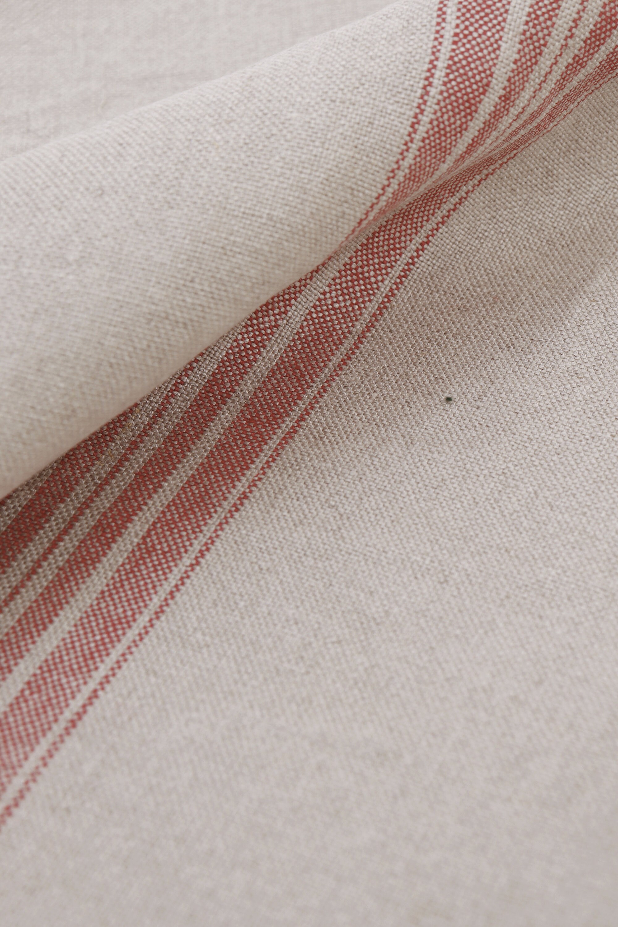Red Striped Linen flax Fabric / OEKO-TEX® Certified / Width - Etsy