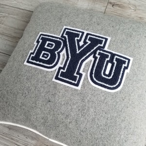 BYU, Block Logo Letterman Pillow, Brigham Young University, BYU Cougars ...