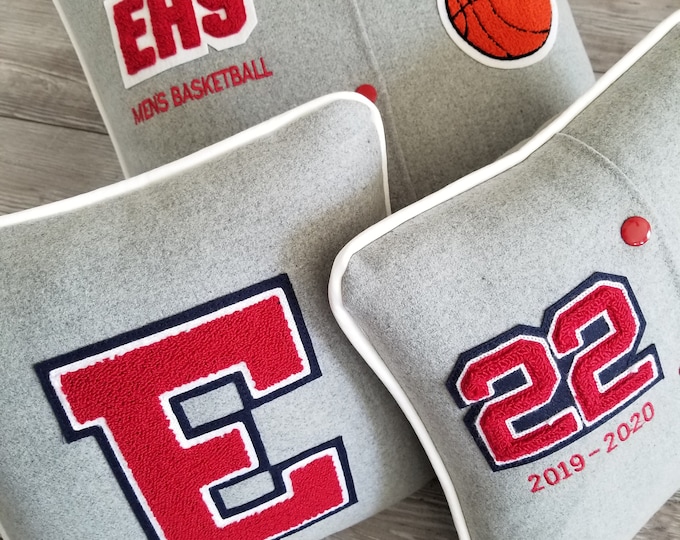 Custom Team Letterman Pillow | Etsy