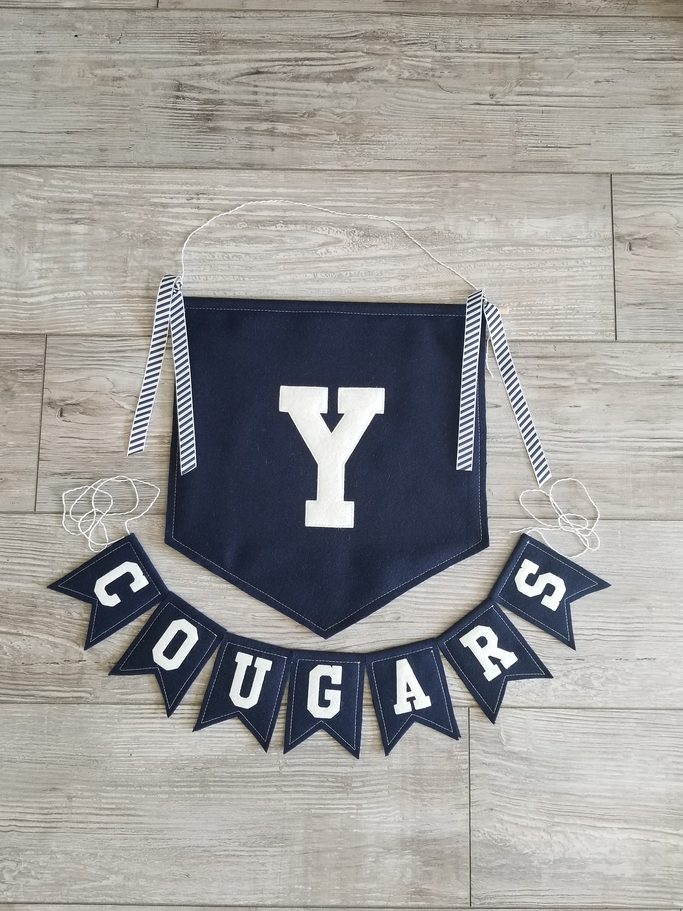 BYU Felt Y Letterman Banner Brigham Young University BYU - Etsy