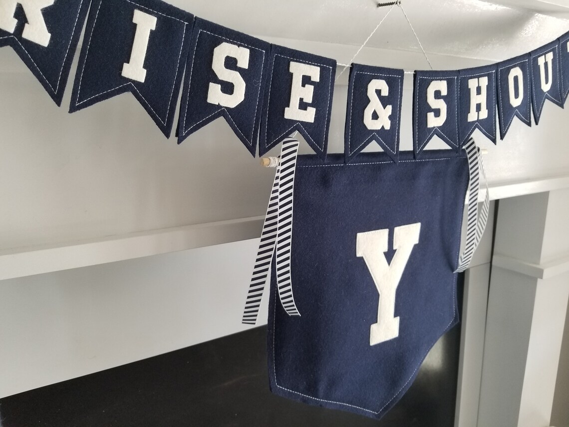 BYU Felt Y Letterman Banner Brigham Young University BYU - Etsy