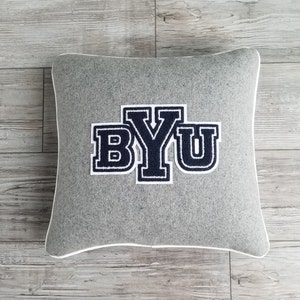 BYU, Block Logo Letterman Pillow, Brigham Young University, BYU Cougars ...