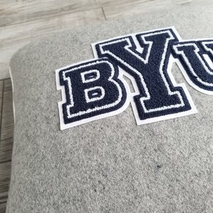 BYU, Block Logo Letterman Pillow, Brigham Young University, BYU Cougars ...