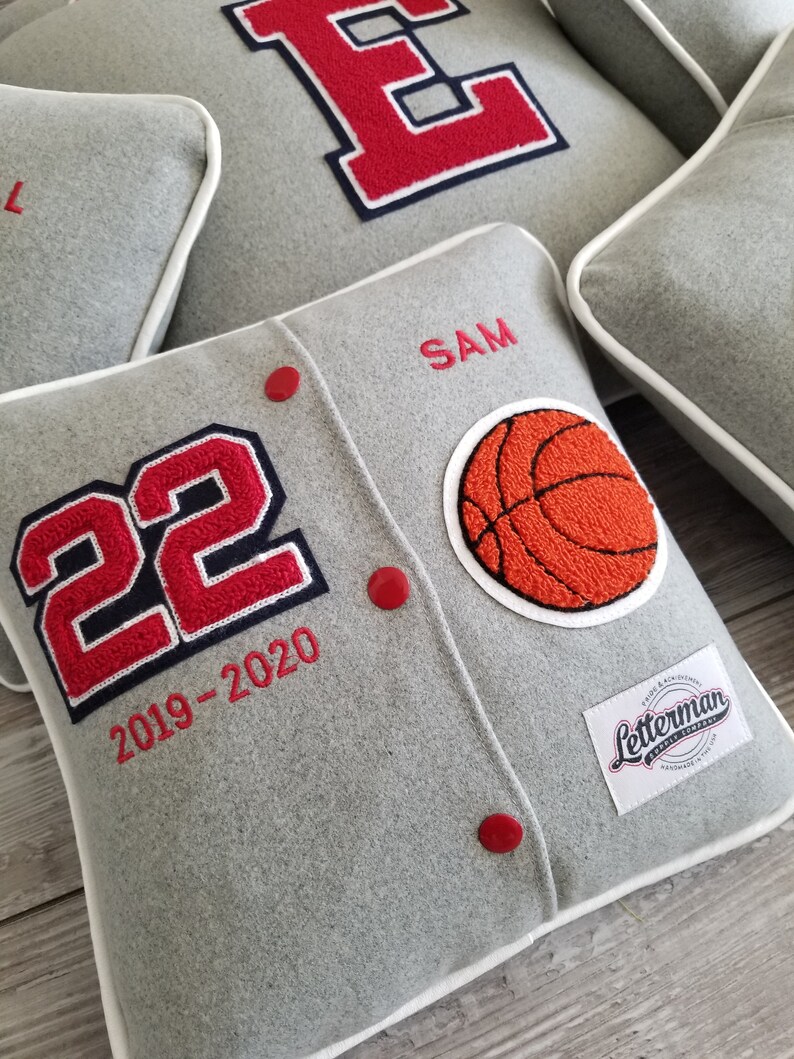 Custom Team Letterman Pillow - Etsy