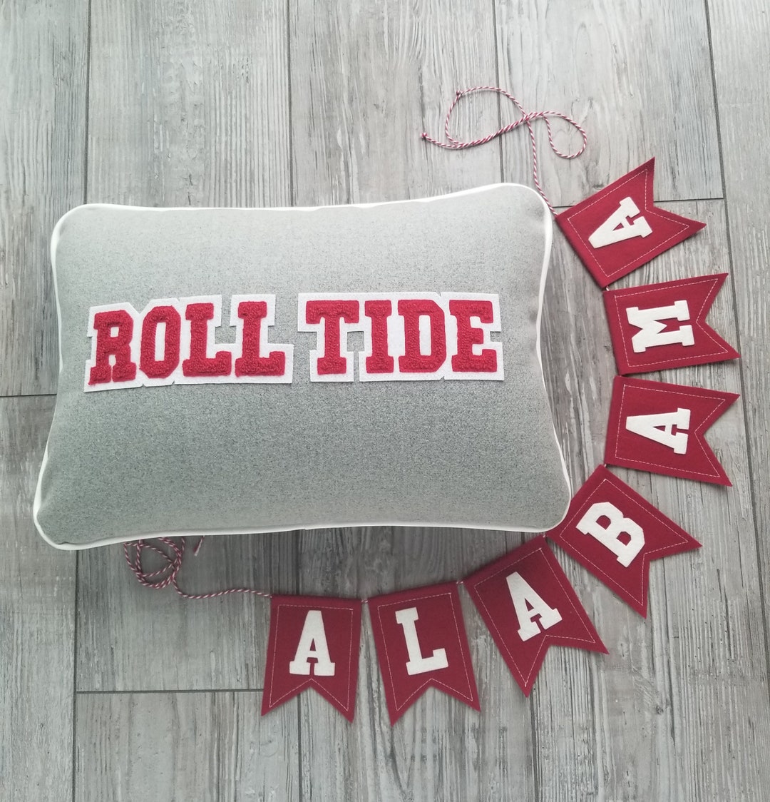 Alabama Roll Tide Letterman Pillow, Roll Tide, University of Alabama ...