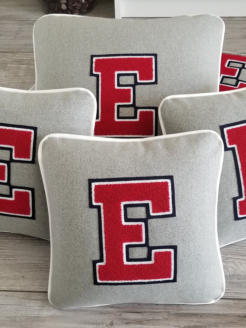 Custom Team Letterman Pillow - Etsy