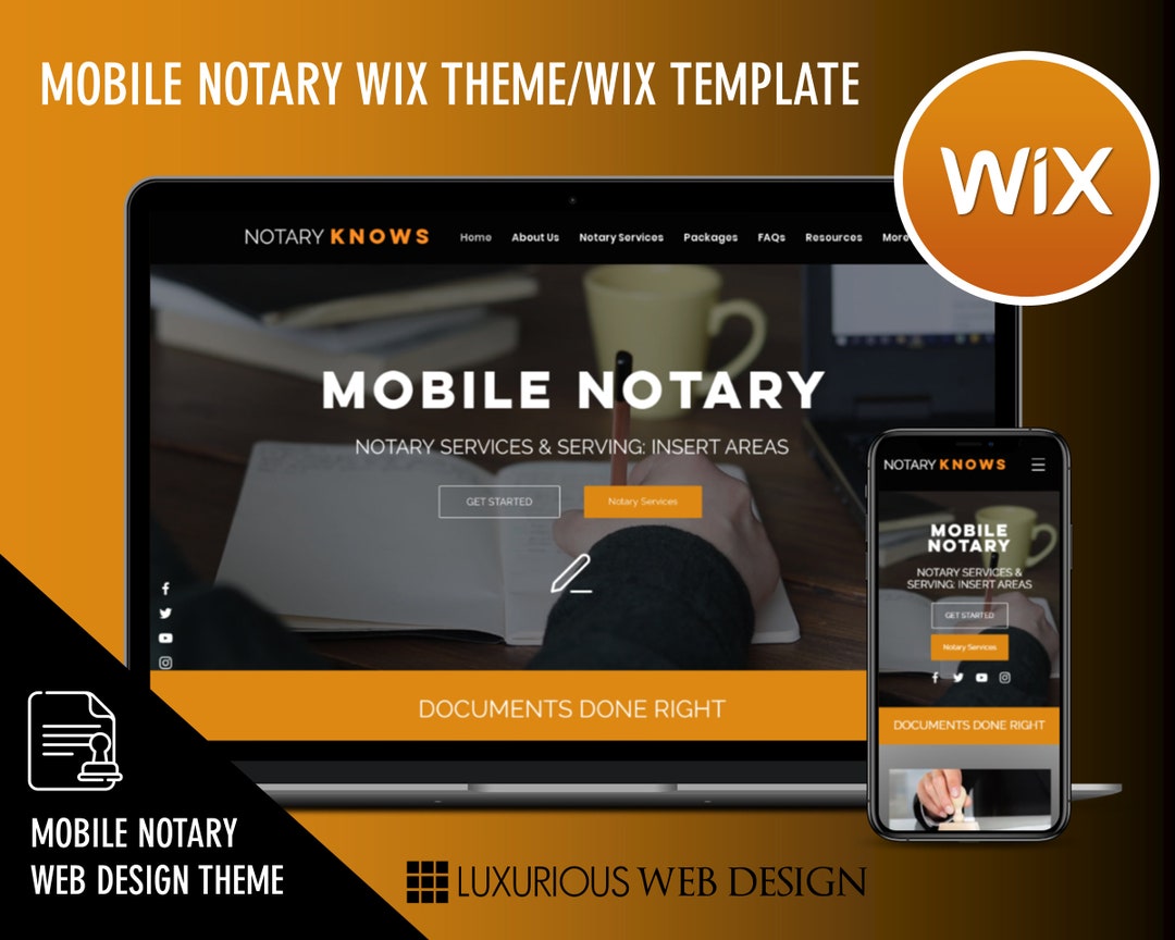 Notary Website Design: Notary Template, Notary Webiste Template, Power ...
