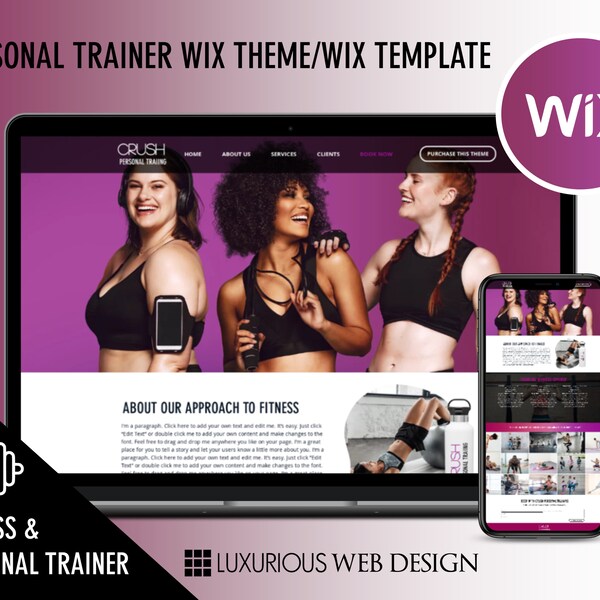 Wix Fitness Trainer Template - Etsy
