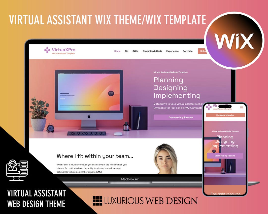 Virtual Assistant Website, Virtual Assistant Template, Executive ...