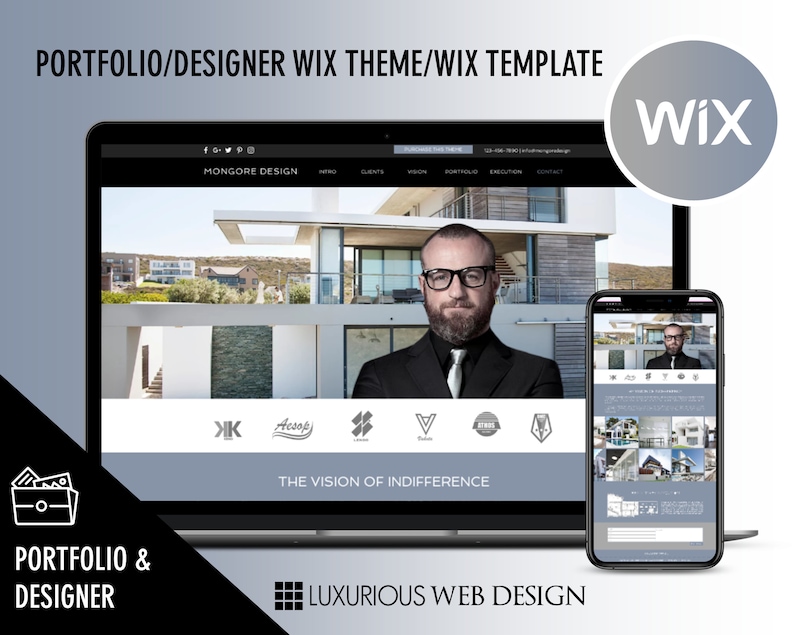 Mongore Design - Portfolio Template, Portfolio Website, Wix Template ...