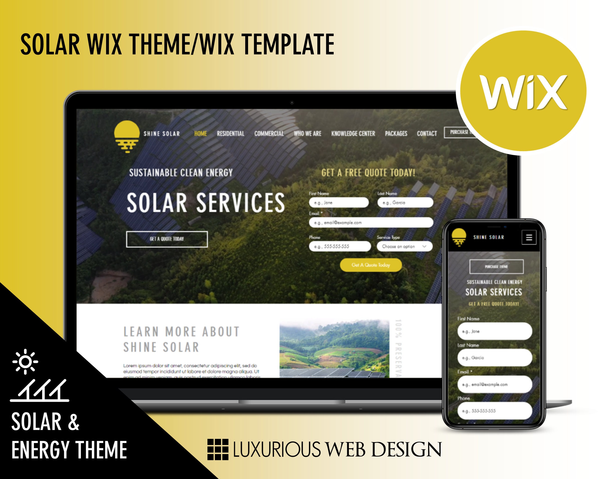 Shinesolar - Solar Website Template, Solar Website Theme, Solar Website ...