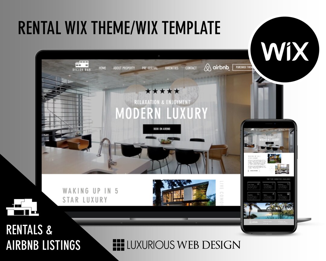 Delcor B and B - Airbnb Template, Airbnb Website Template, Aribnb Host ...