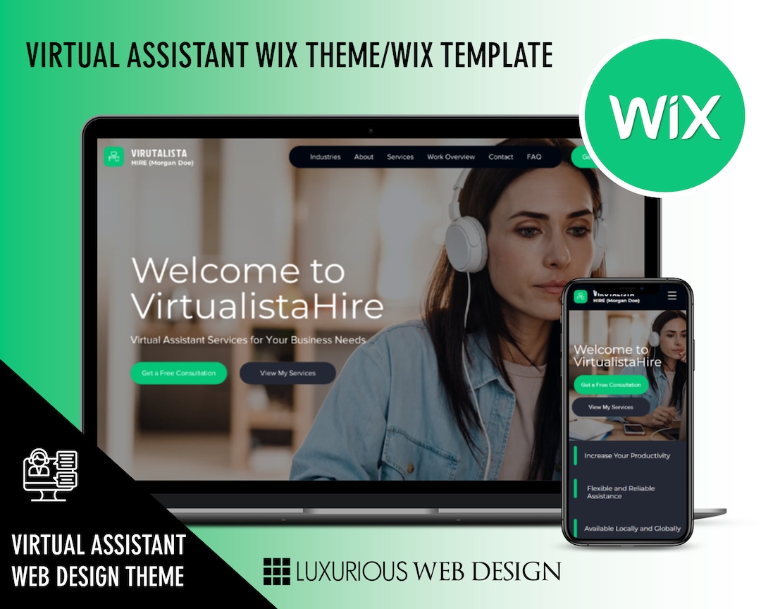 Virtual Assistant Website, Virtual Assistant Template, Executive ...