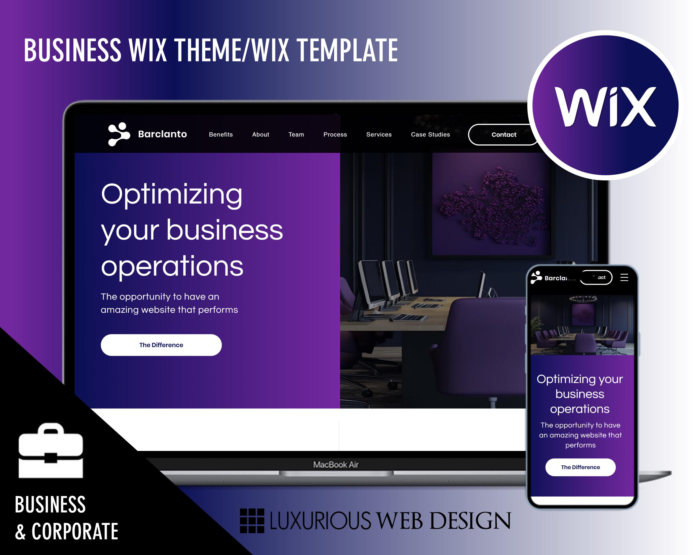 Barclanto Corporate - Wix Template, Wix Theme, Wix Website Design ...