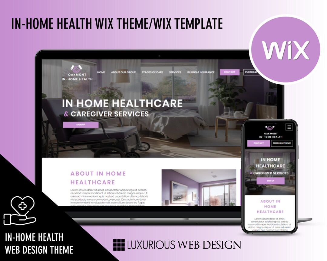 Oakmont in Home Health Website Template, Caregiver Website Template ...