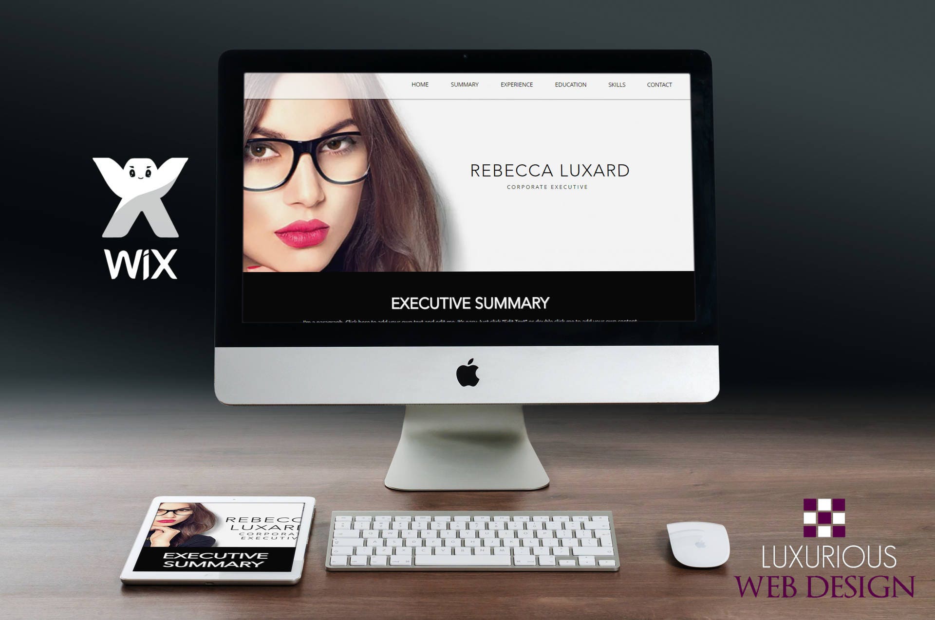 Luxard Resume Resume Website Resume Template Wix Template | Etsy