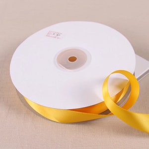 Yellow Gold Satin Ribbon Roll Wholesale • Christmas Gift Wrapping ...
