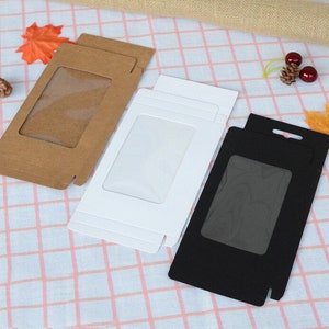 100x Clear Window Product Display Packaging Box | White Black Kraft ...