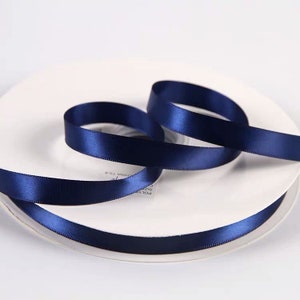 Navy Blue Satin Ribbon Roll Wholesale • Christmas Gift Wrapping Wedding ...