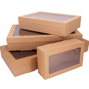 25pcs Kraft Cardboard Picnic Container Box, Disposable Party Catering ...