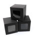 100x Clear Window Black Paper Box | Wedding Baptism Birthday Shot Glass ...