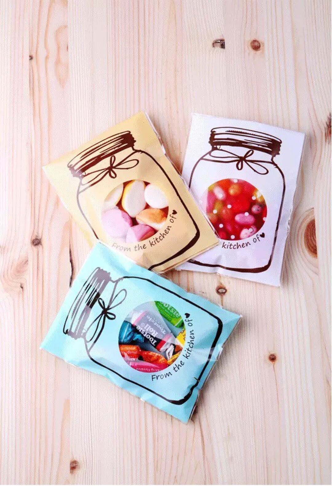 100x From the Kitchen of Love OPP Cookie Lolly Bags Pink - Etsy