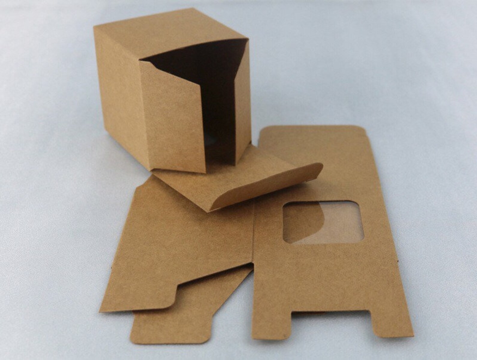 100x Clear Window Kraft Paper Box | Wedding Baptism Birthday Shot Glass ...