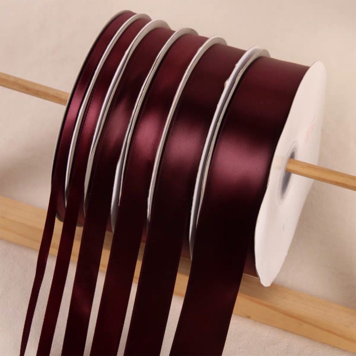 Burgundy Satin Ribbon - Etsy