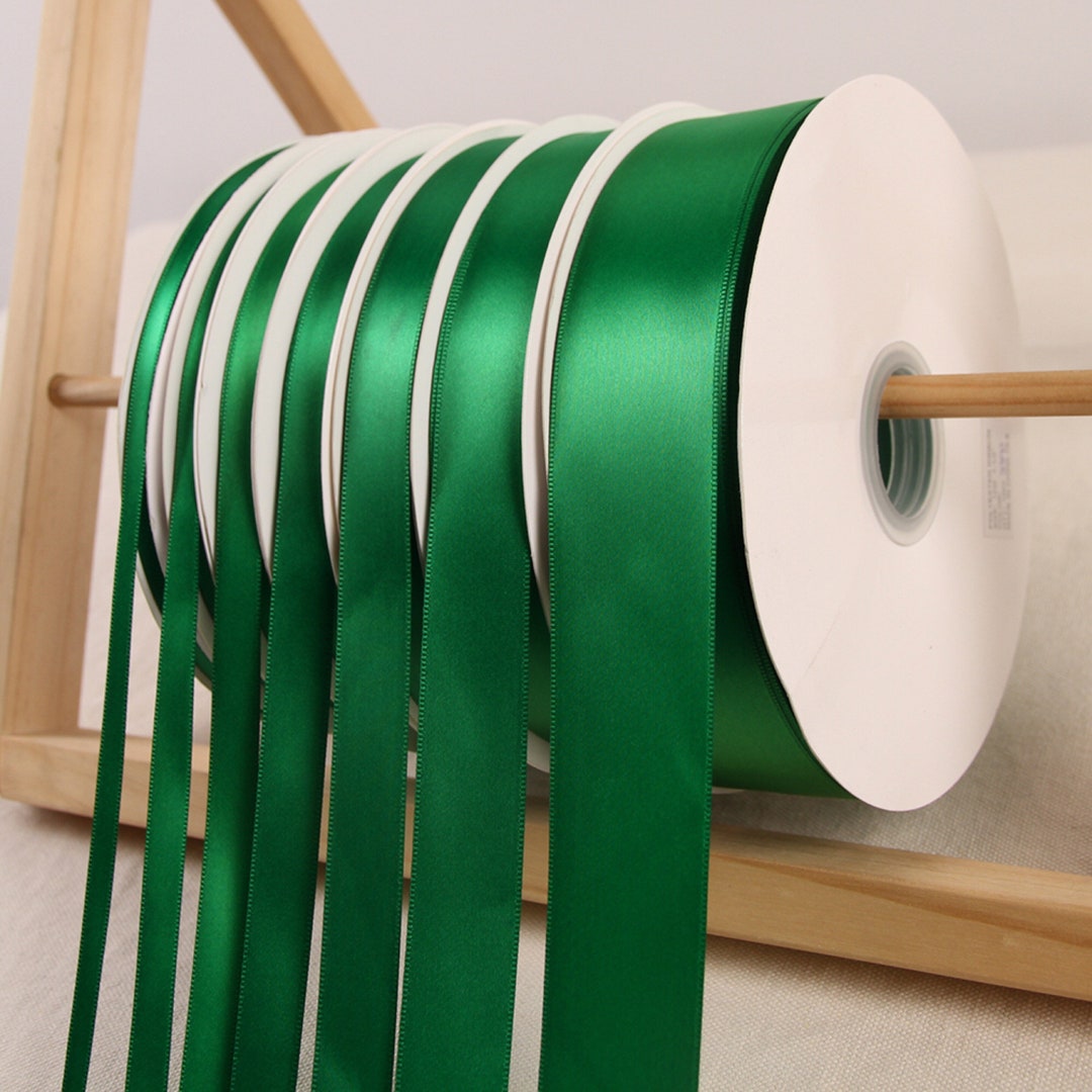 Emerald Green Satin Ribbon Roll Wholesale • Christmas Gift Wrapping ...