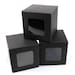 100x Clear Window Black Paper Box | Wedding Baptism Birthday Shot Glass ...