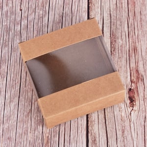 100x Clear Window Paper Box Gift Box | Cosmetics Soap Candle Beauty ...
