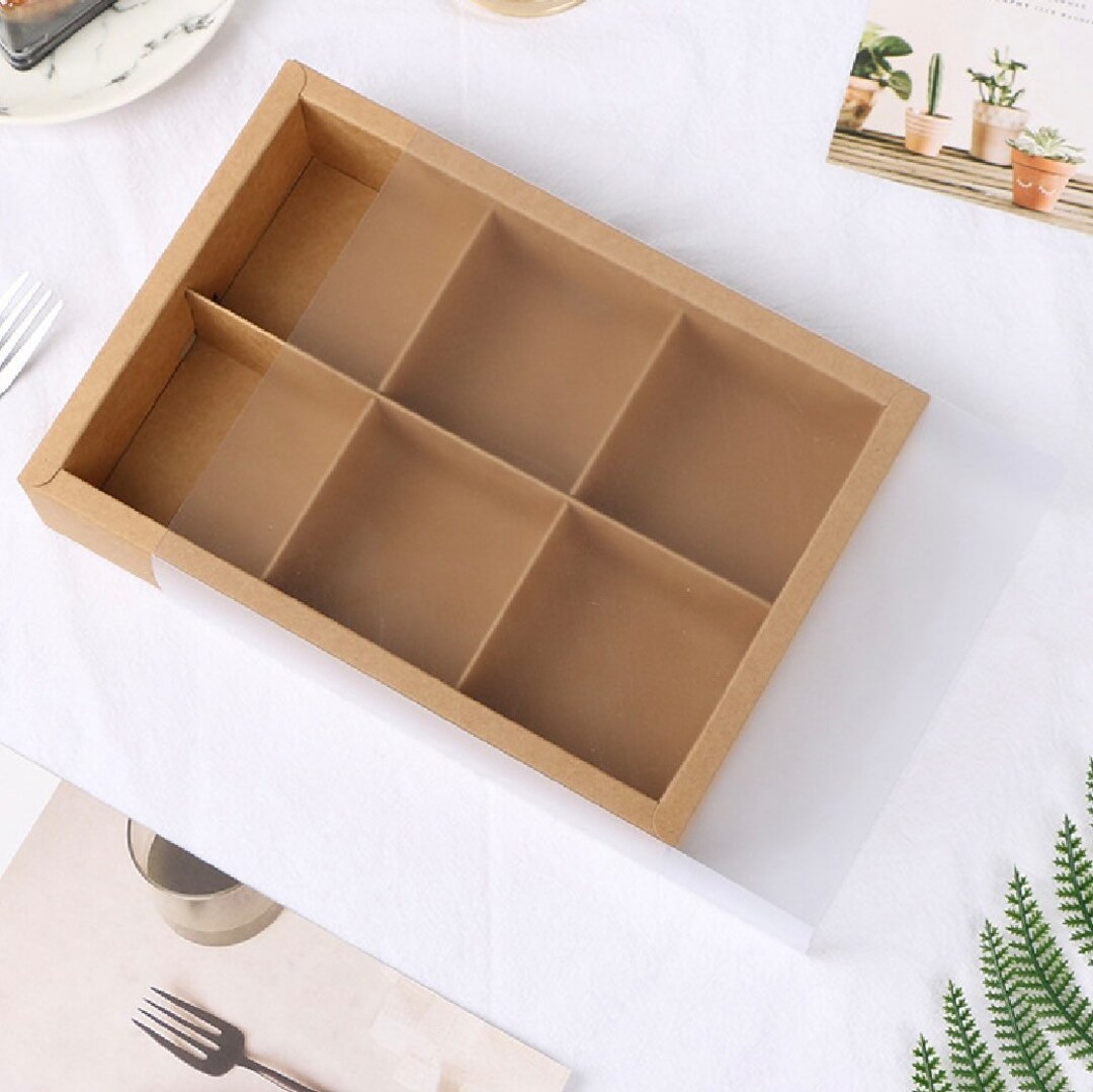 100pcs Six Compartments Frosty Matte PVC or Paper Sleeve Box Christmas ...