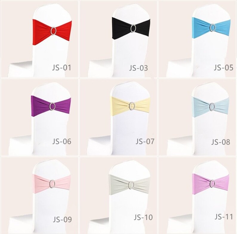 Spandex Lycra Chair Bands Chair Sashes Bows With Buckle - Etsy