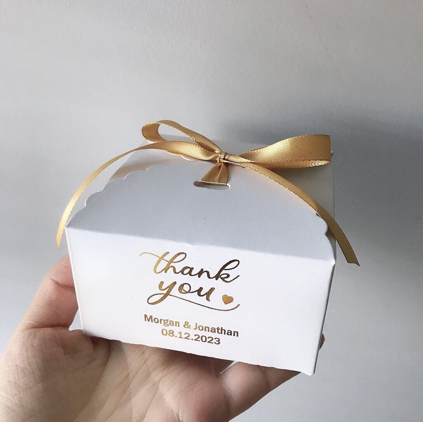 100pcs Personalised Wedding Birthday Party Favor Boxes | Cake Donut ...