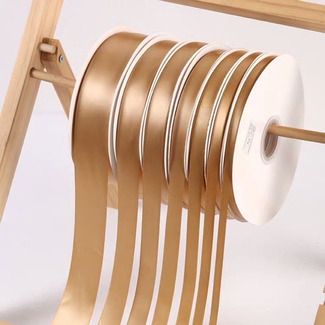 Champagne Satin Ribbon Roll Wholesale • Easter Gift Wrapping Wedding ...