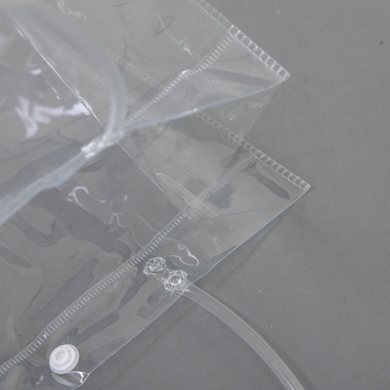 100x Clear PVC Wedding Plastic Favor Bags With Handle and Personalised ...