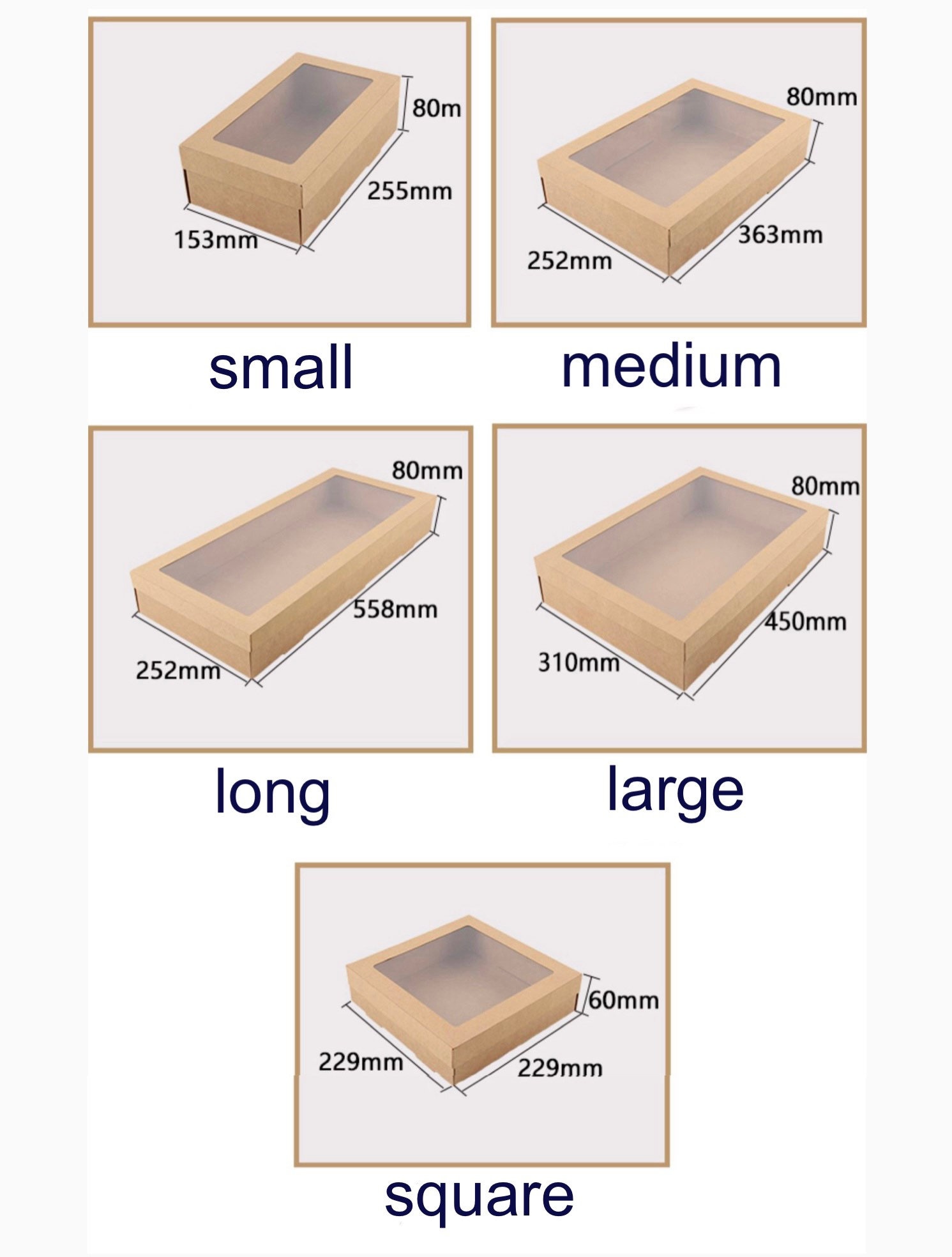 25pcs Kraft Cardboard Picnic Container Box, Disposable Party Catering ...