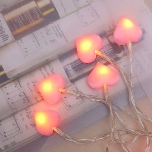 Pink or Blue Heart Battery Operated LED Party Fairy Lights • Birthday ...