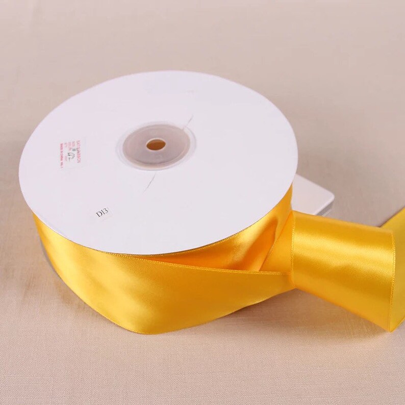 Yellow Gold Satin Ribbon Roll Wholesale Christmas Gift - Etsy