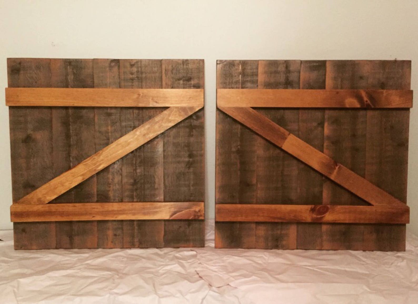 Rustic Wood Barn Door Shutters for Windows Farmhouse Style - Etsy