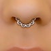 Clicker Septum Ring Sterling Silver 16g Septum Jewelry - Etsy