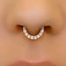 Minimalist Septum Ring With Genuine Diamonds, 14K Gold Septum Hoop ...