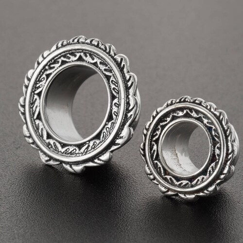 Unique Silver Feather Ear Gauges . 6g 2g 0g 00g 000g Unique - Etsy