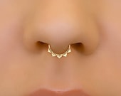 Minimalist Septum Ring 6mm Snug Fit Septum Hoop Gold Septum - Etsy