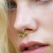 Cute Heart Septum Ring, Opal Septum Hoop, Unique Septum Ring, Clicker ...
