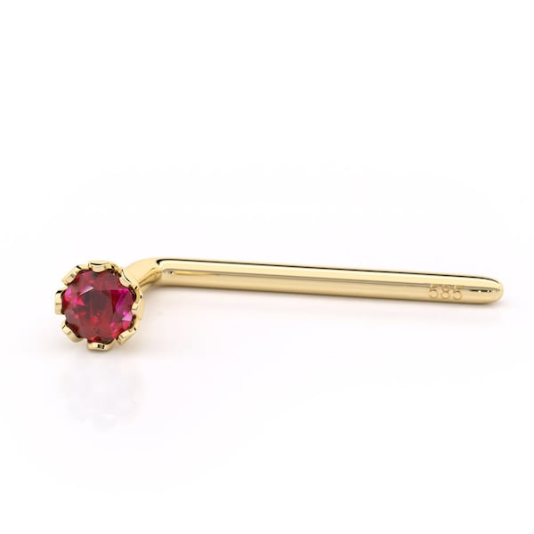 Modern Ruby Ring - Etsy