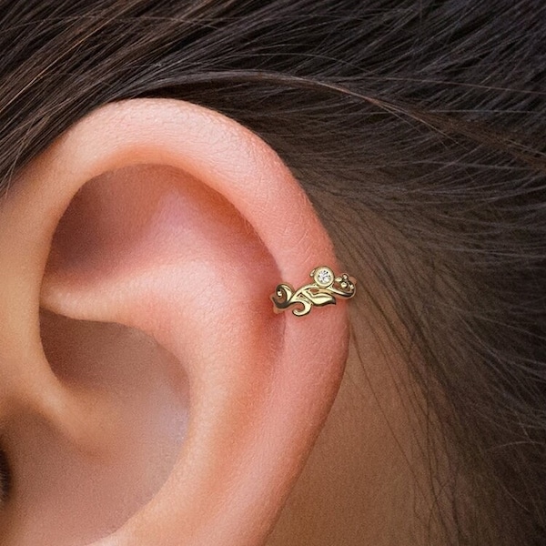 Gold Cartilage Earring - Etsy